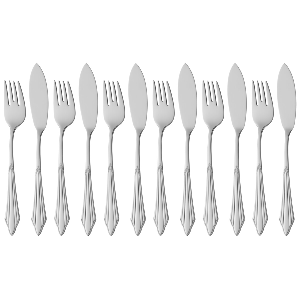 WMF Fish Cutlery Set Fächer, Cromargan 3201017530 4000530711168, 195,12